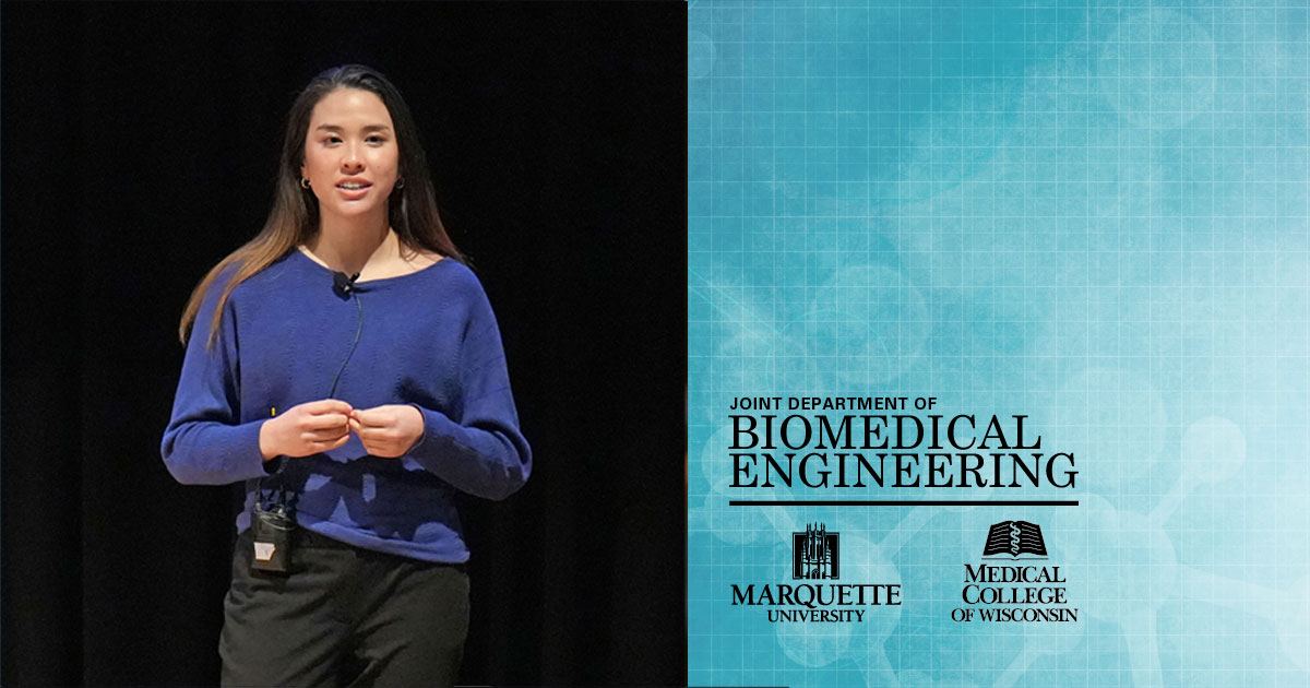 Hannah Anderson wins Marquette University’s 2025 3MT Competition // Joint Department of ...